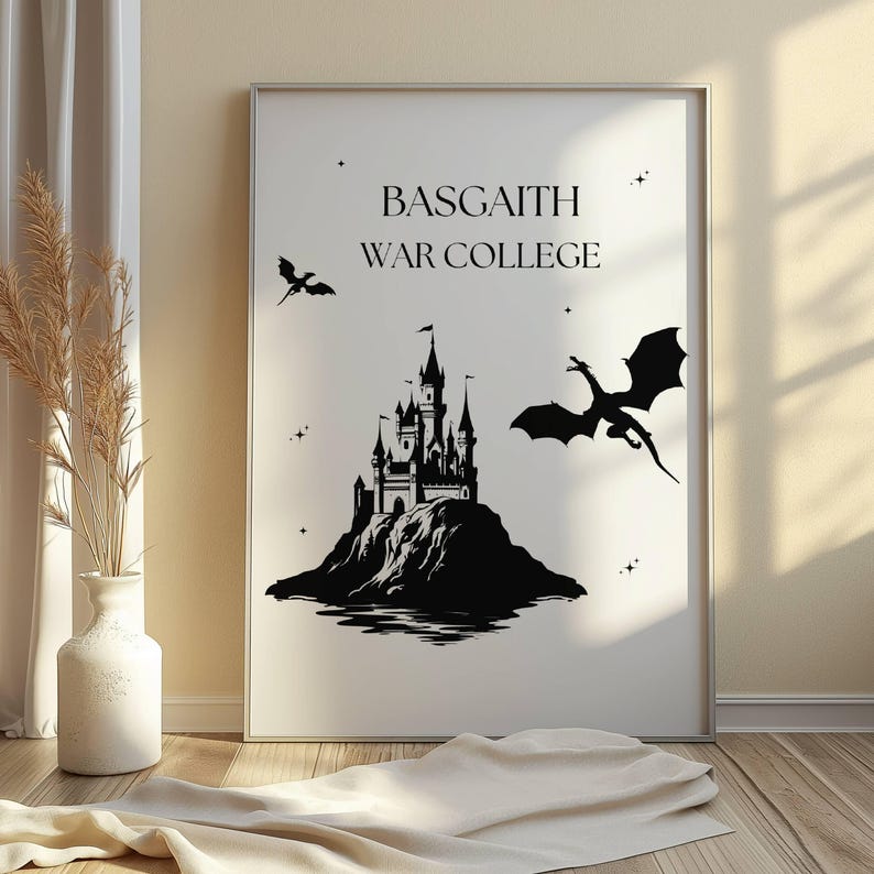 Fourth Wing Wall Art Trio: Basgaith War College Print (digital Download ...