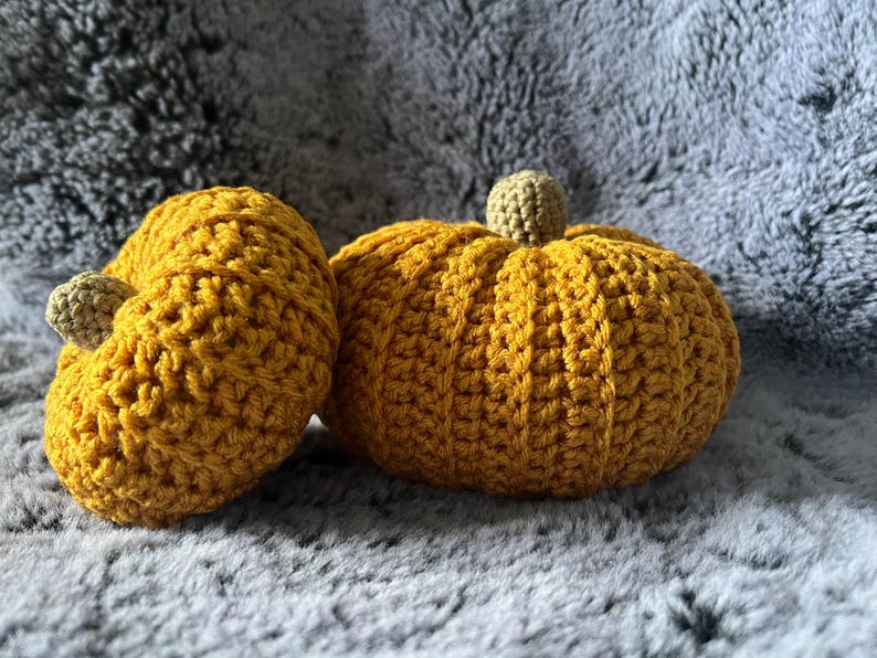 Crocheted Pumpkin Pair - Etsy