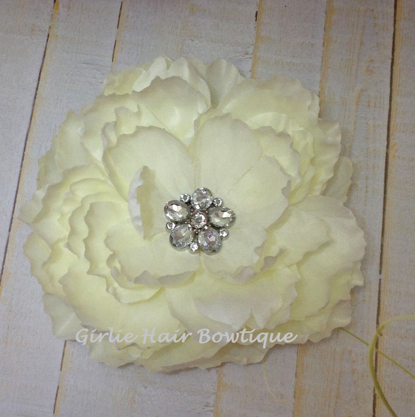 Off White Flower Clip Ivory Flower Clip 5 Cream Peony - Etsy