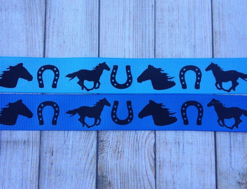 7/8 Horse Ribbon Horseshoe Ribbon Grosgrain Ribbon 5 | Etsy