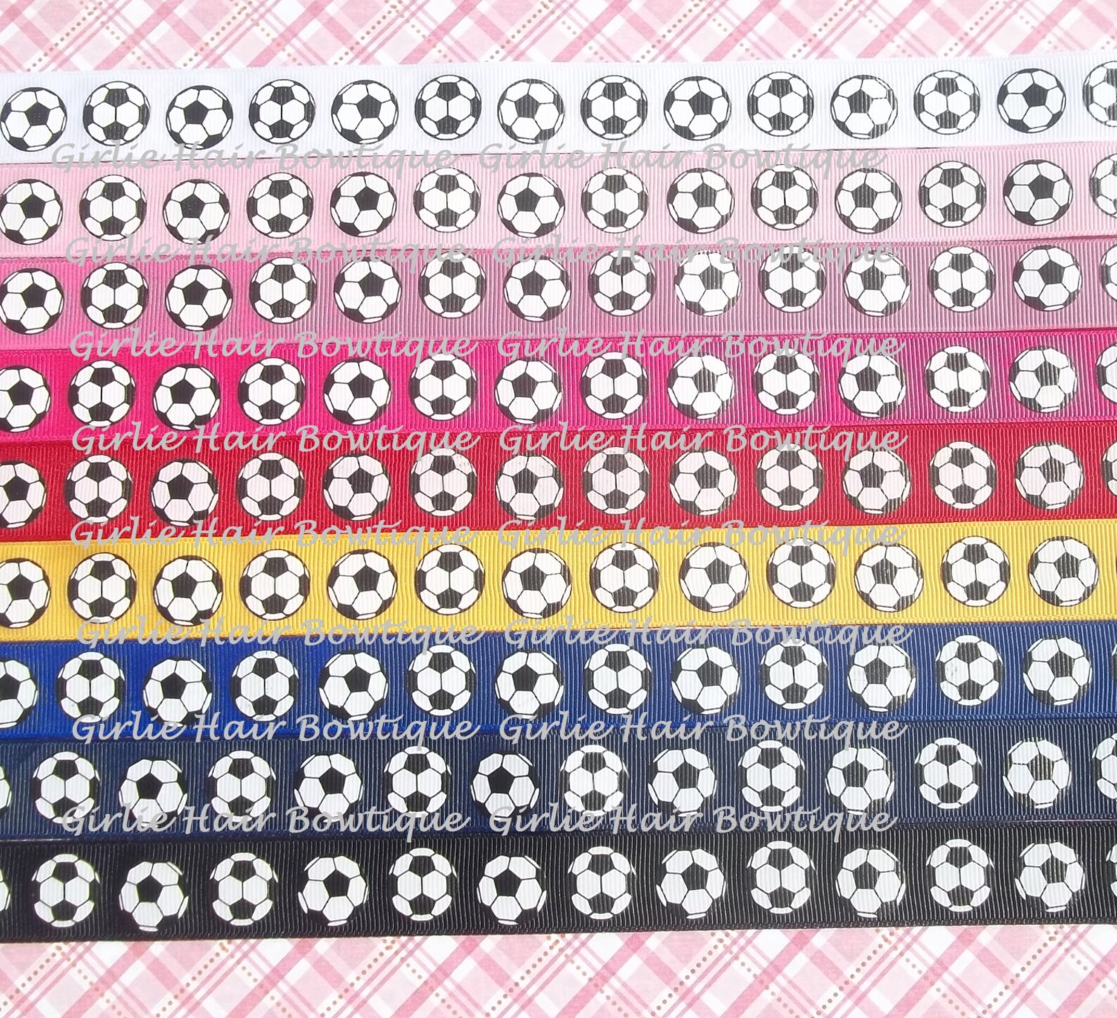 7/8 Soccerball Ribbon Soccer Ribbon Soccer Ball Ribbon | Etsy