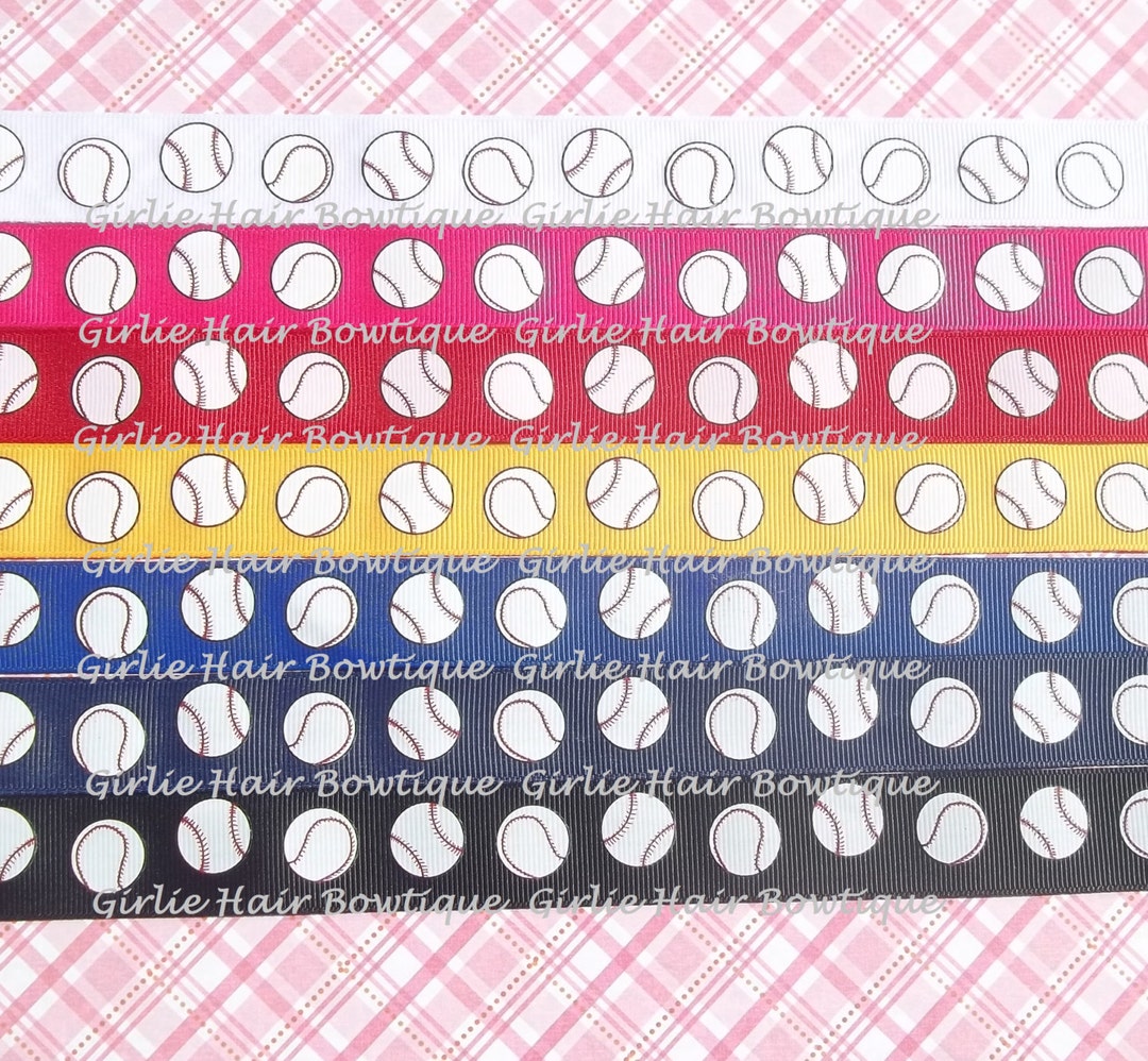 Baseball Ribbon 7/8" Base Ball Ribbon Softball Ribbon Sports Ribbon ...