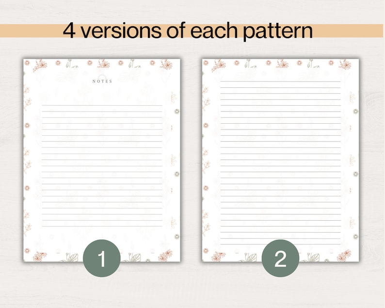 Notes Page Printable, Lined Notes Template, Note Taking, Writing Paper ...
