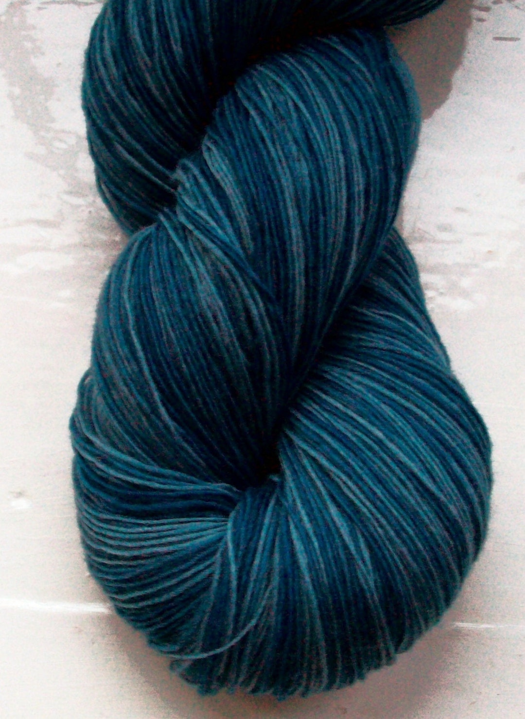 Hand Painted Yarn, Soft Merino Wool, Lace Weight Air Force Blue Grey ...