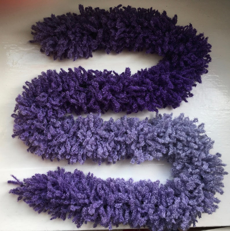Fun fashion scarf vegan knit swirly poodle yarn colours | Etsy
