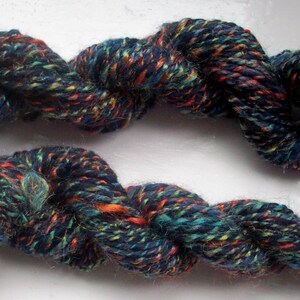 Handspun Merino Yarn - Dark Blue, Multi Rainbow by Spinningstreak - Etsy