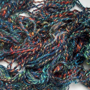 Handspun Merino Yarn - Dark Blue, Multi Rainbow by Spinningstreak - Etsy