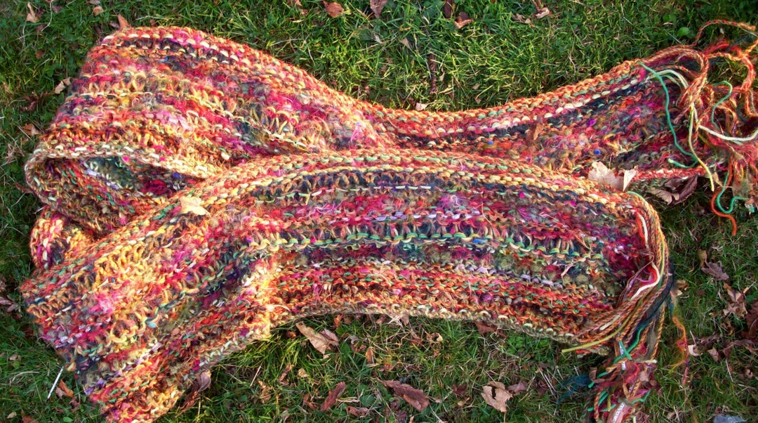 Woodland Scarf, Statement Piece, Luxury Warm Cosy Neckwear, Late Summer ...