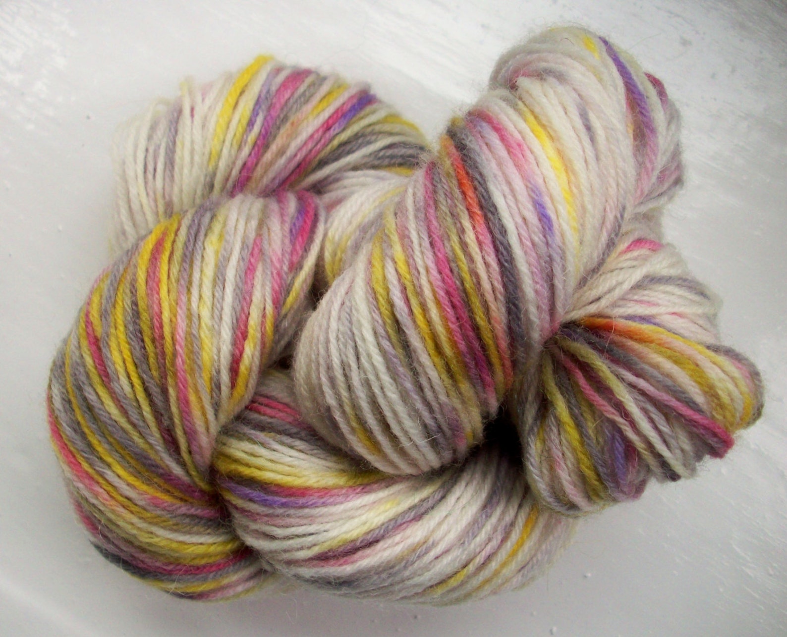 Sock Yarn Kit Unique Hand Painted Merino Purple Gold Crocus - Etsy