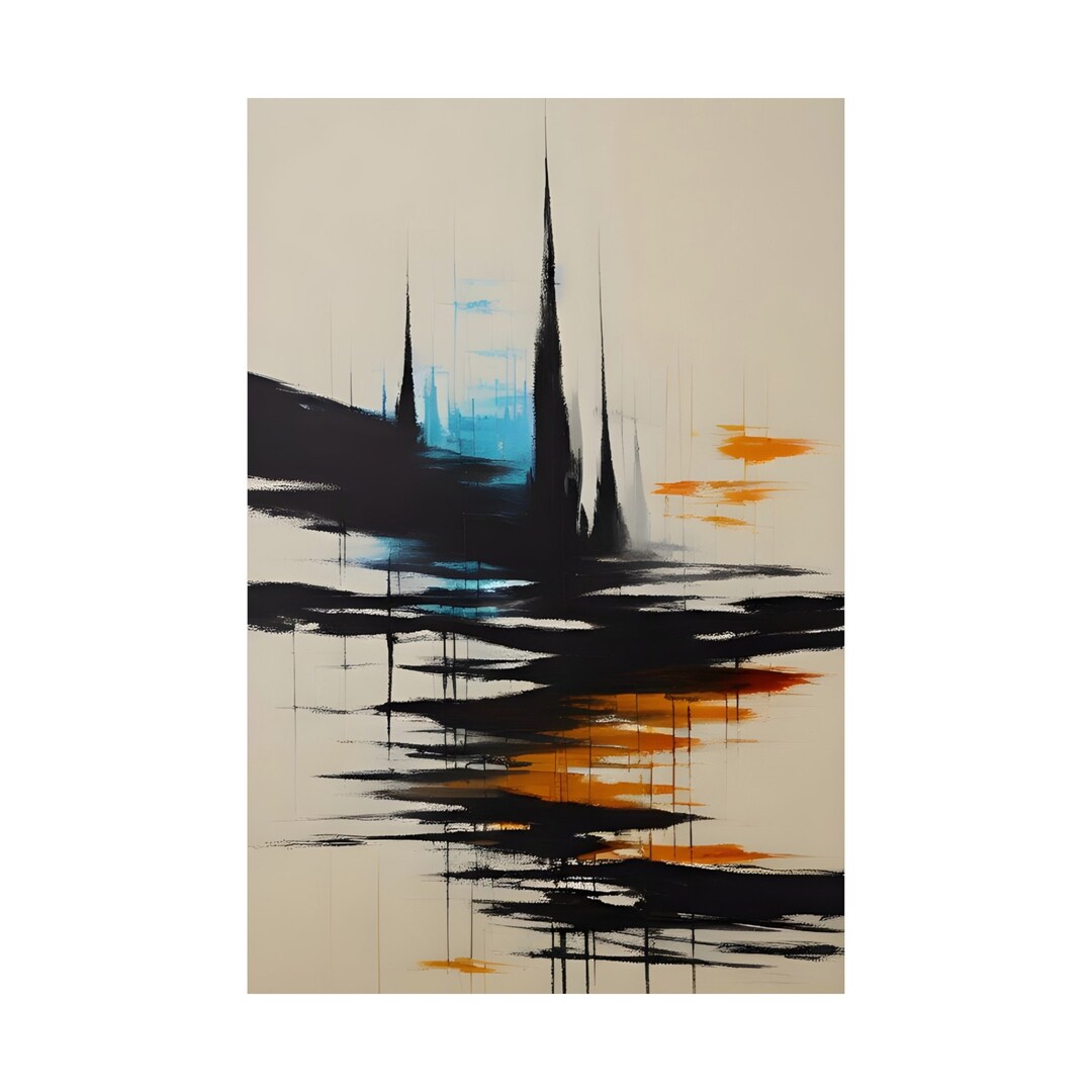 High Mountain Flowing Water - Poster - Etsy