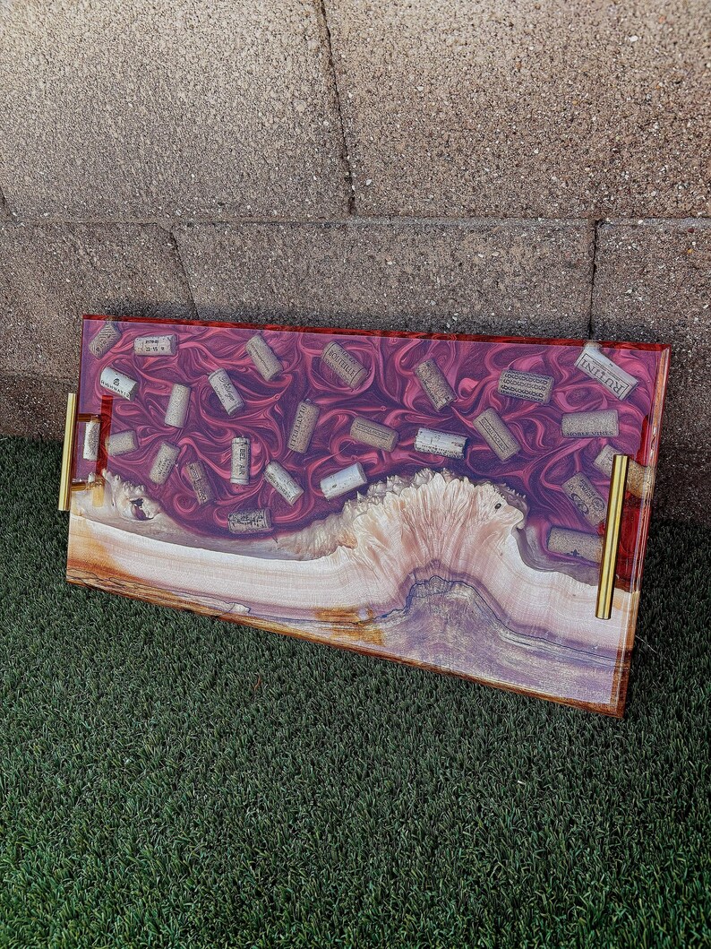 Wine Cork Themed Epoxy Charcuterie Board - Etsy