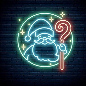 Christmas Santa Neon Sign | Custom Neon Sign | Christmas Sign | Santa ...