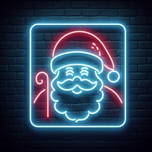 Christmas Santa Neon Sign | Custom Neon Sign | Christmas Sign | Santa ...