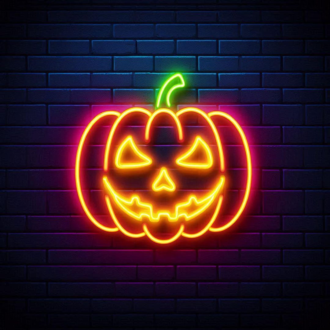 Halloween Pumpkin Neon Sign Wall Decor, Halloween Home Decor, Horror ...