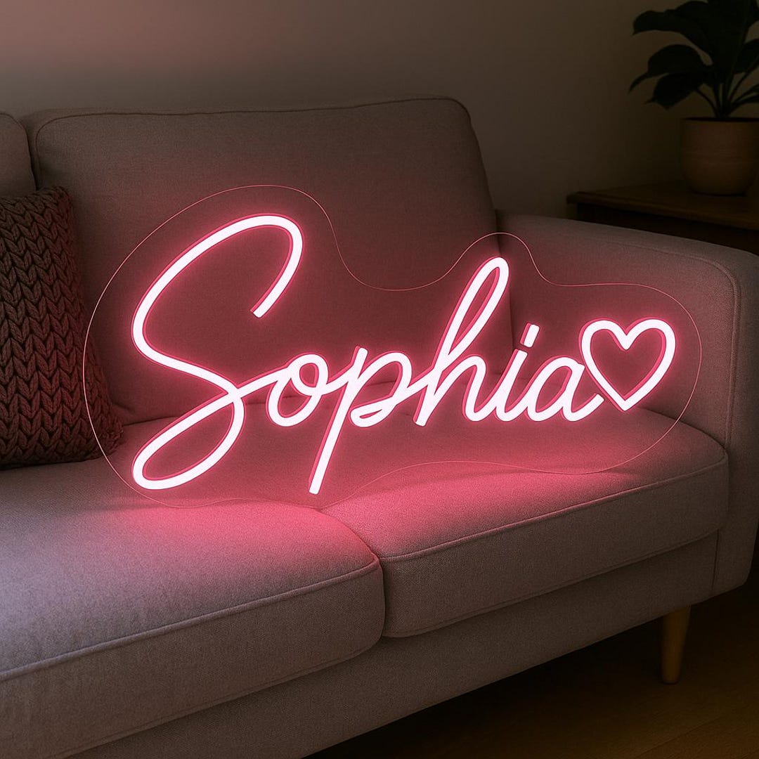 Name Neon Sign, LED Light Neon Sign, Custom Kids Neon Sign, Home and ...