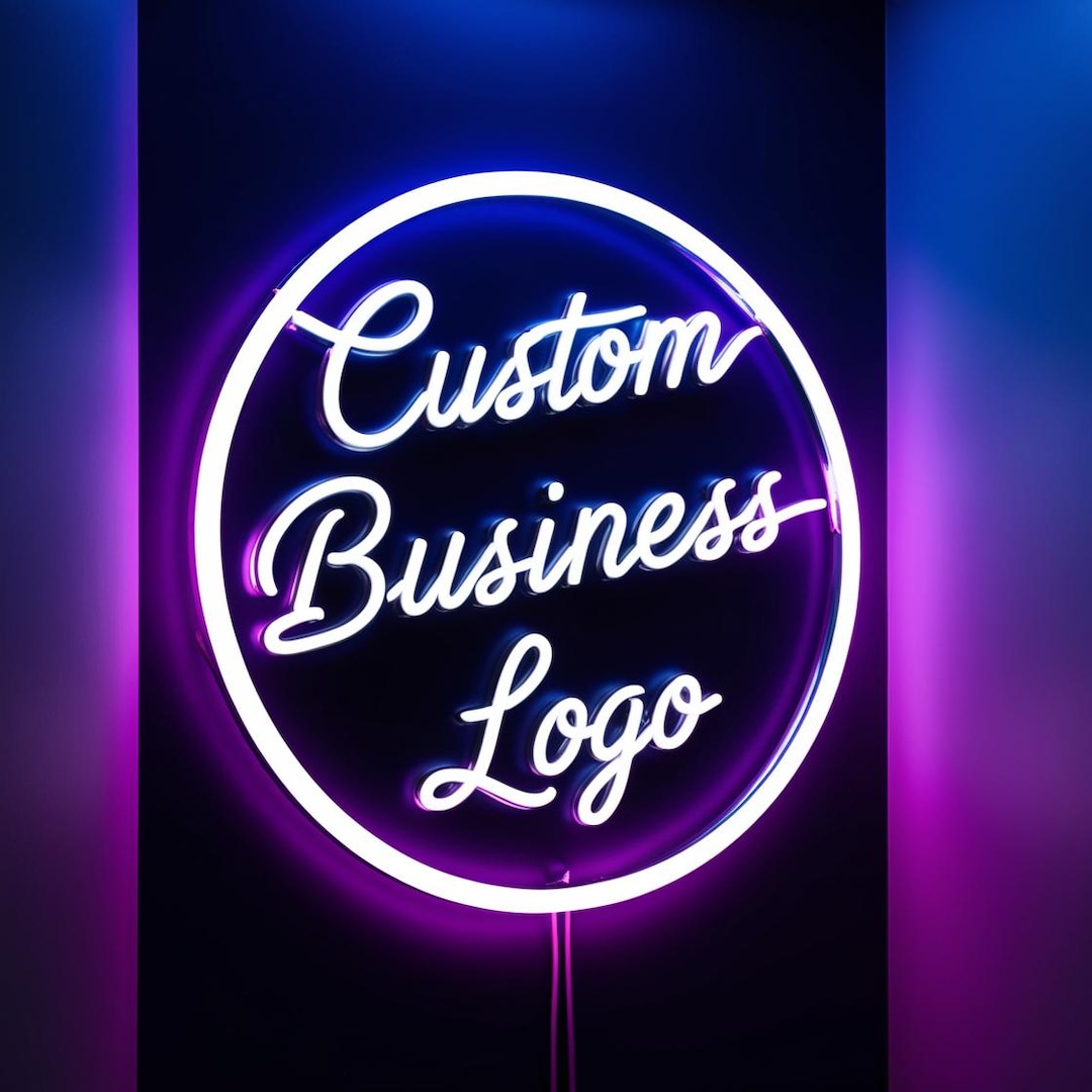 Custom Neon Sign Logo | Custom Led Business Sign | UV Printing Acrylic ...