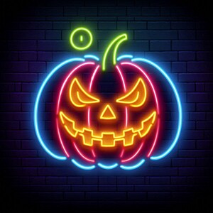 Halloween Pumpkin Neon Sign Wall Decor, Halloween Home Decor, Horror ...
