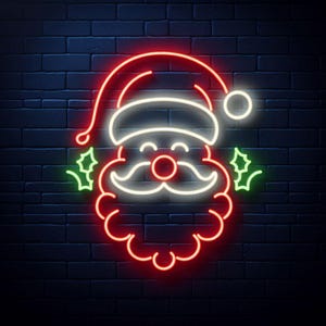 Christmas Santa Neon Sign | Custom Neon Sign | Christmas Sign | Santa ...