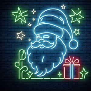 Christmas Santa Neon Sign | Custom Neon Sign | Christmas Sign | Santa ...
