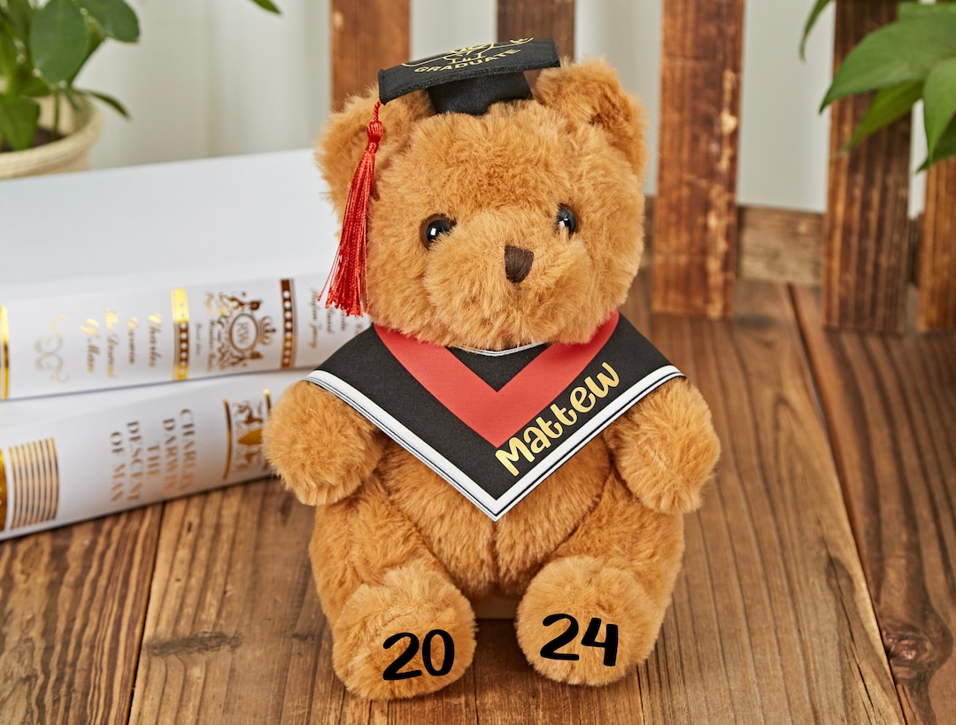 Plush Bear Graduation Personalized Kindergarten Bear Grad Teddy Bear ...