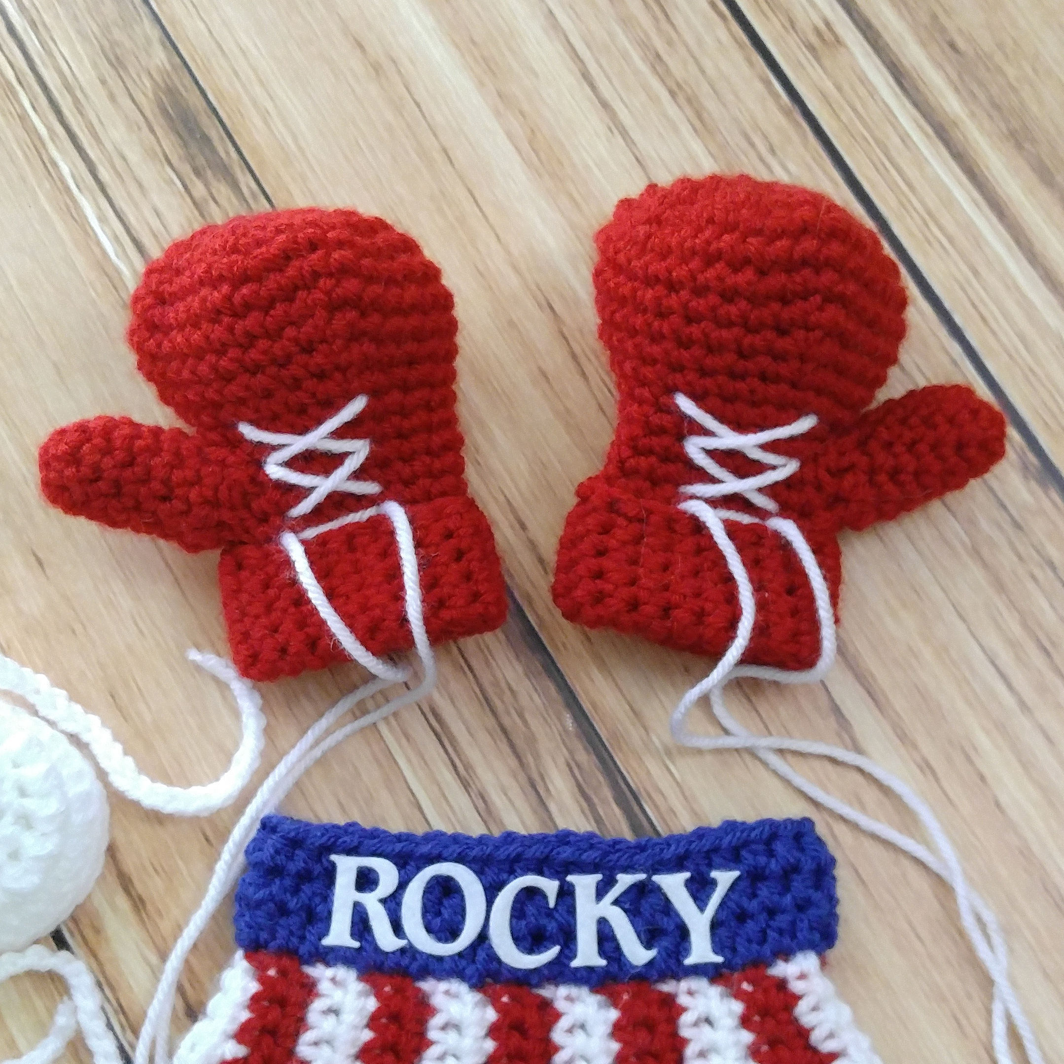Baby Rocky Boxing Set - Crochet Baby Boxing Set -boxing Shorts - Boxing ...
