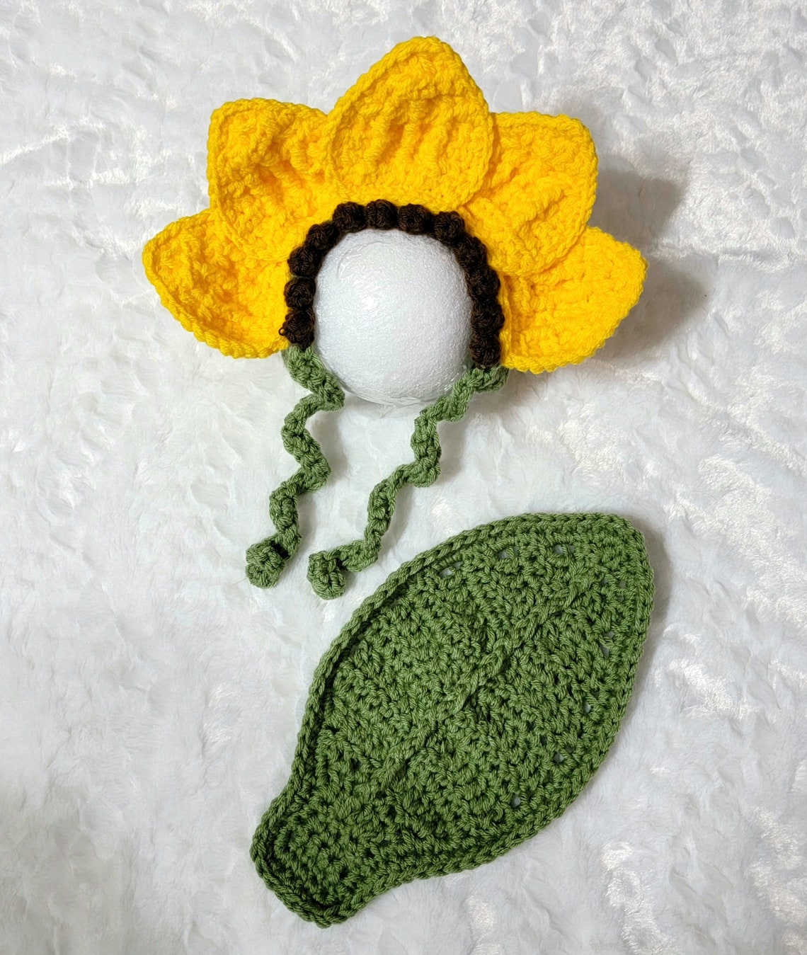 Newborn Flower Bonnet Leaf Cape Crochet Baby Flower Bonnet - Etsy