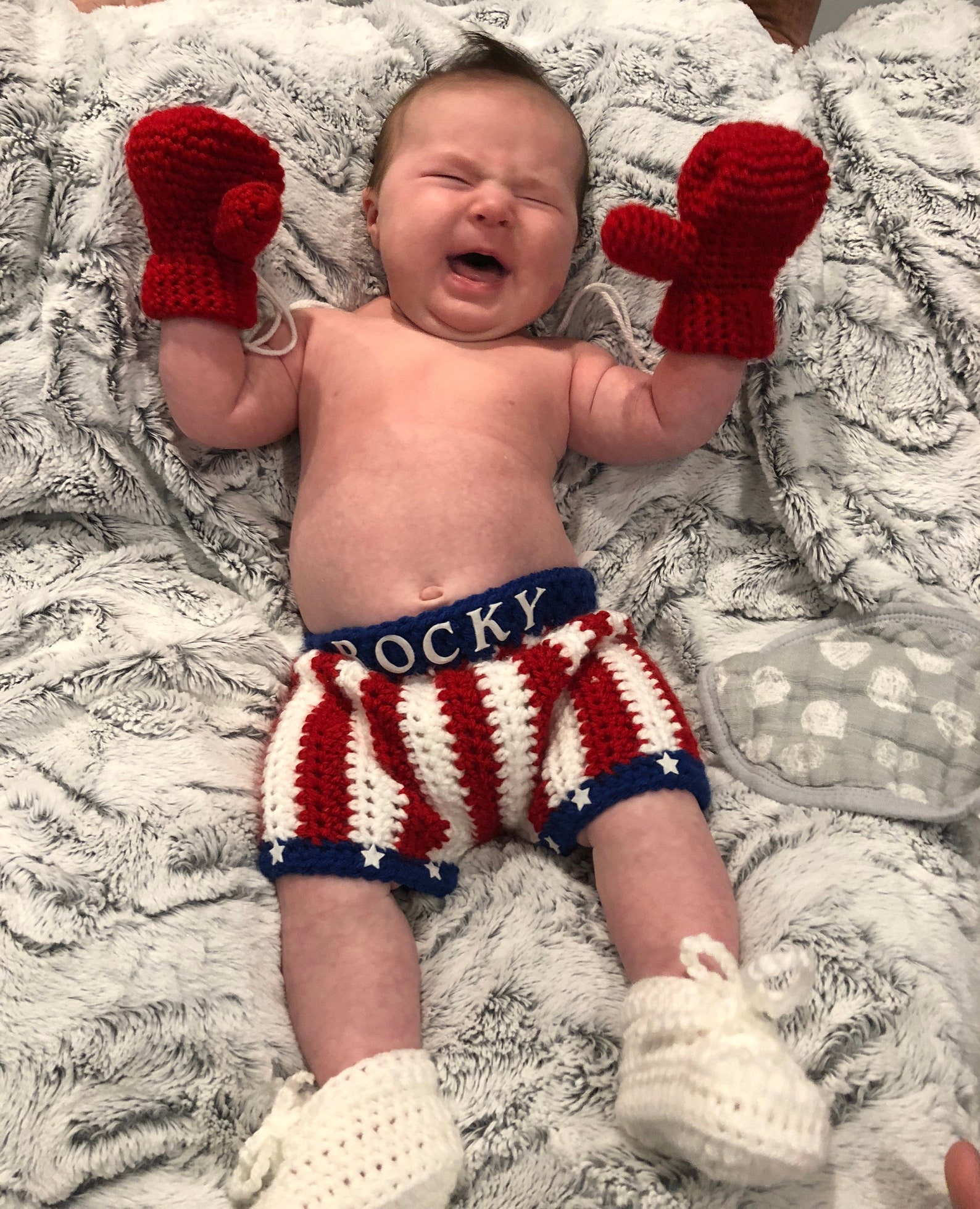 Baby Rocky Boxing Set Crochet Baby Boxing Set boxing Shorts | Etsy