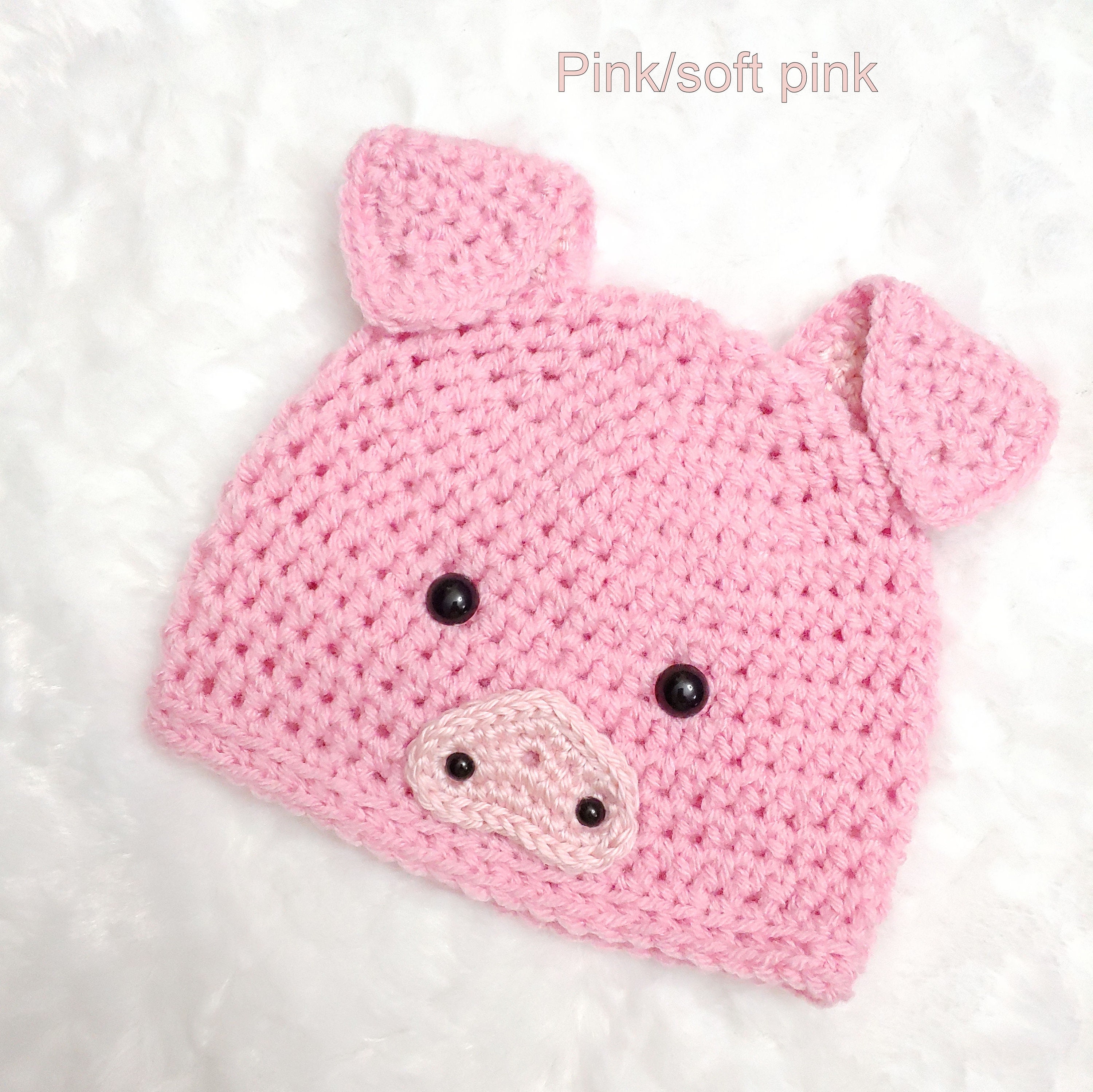 Crochet Newborn Pig Hat-pig Hat baby Pig Hat-animal Hat-pig | Etsy