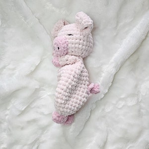 Pig Lovey-pig Snuggly-crochet Pig Lovey-pig Plush-pig Stuffie-animal ...
