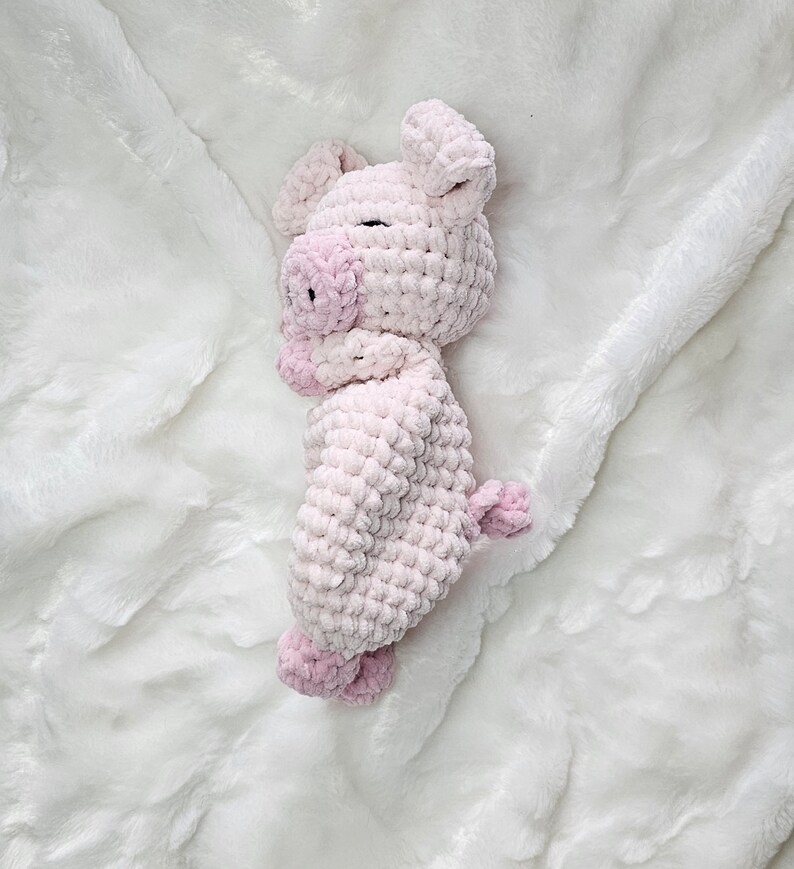 Pig Lovey-pig Snuggly-crochet Pig Lovey-pig Plush-pig Stuffie-animal ...