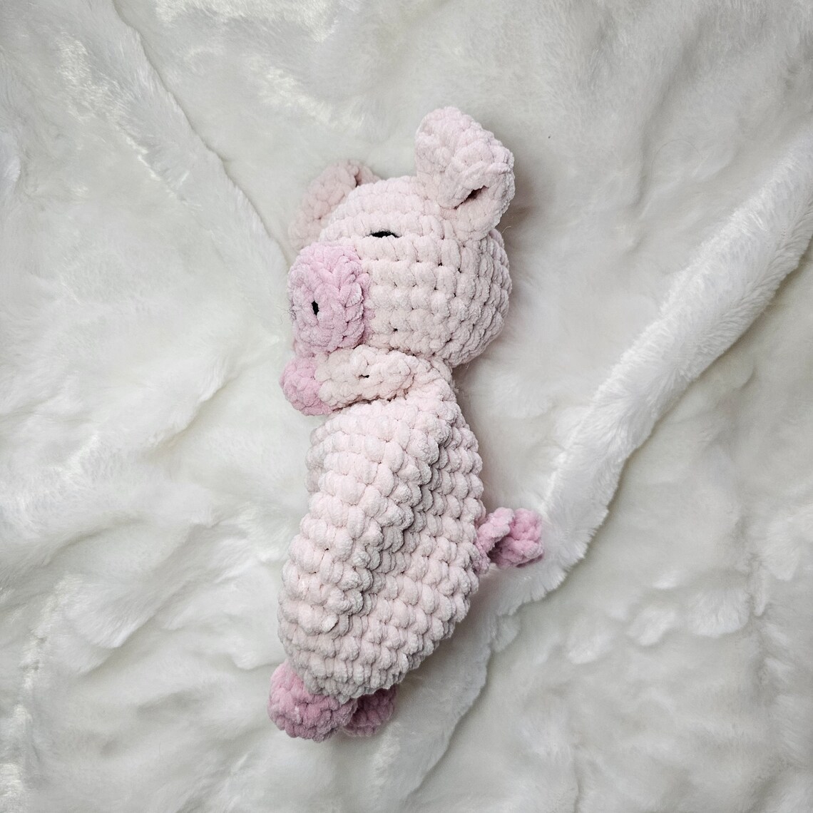 Pig Lovey-pig Snuggly-crochet Pig Lovey-pig Plush-pig Stuffie-animal ...