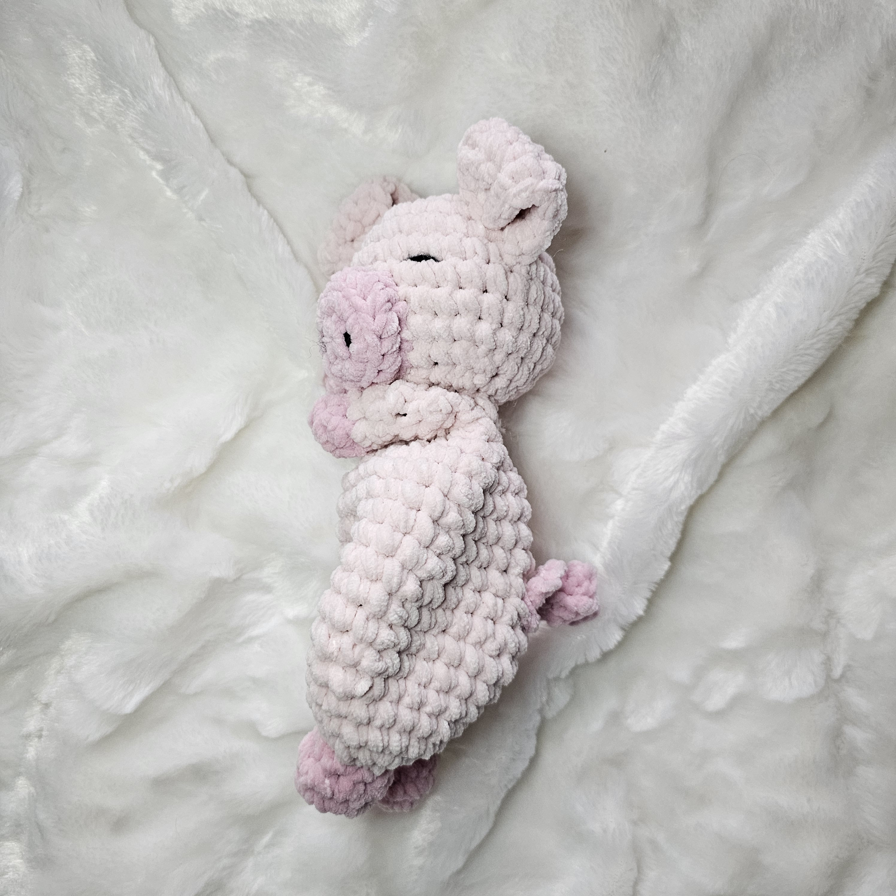 Pig Lovey-pig Snuggly-crochet Pig Lovey-pig Plush-pig Stuffie-animal ...