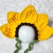 Newborn Flower Bonnet Leaf Cape Crochet Baby Flower Bonnet Cuddle Cape ...