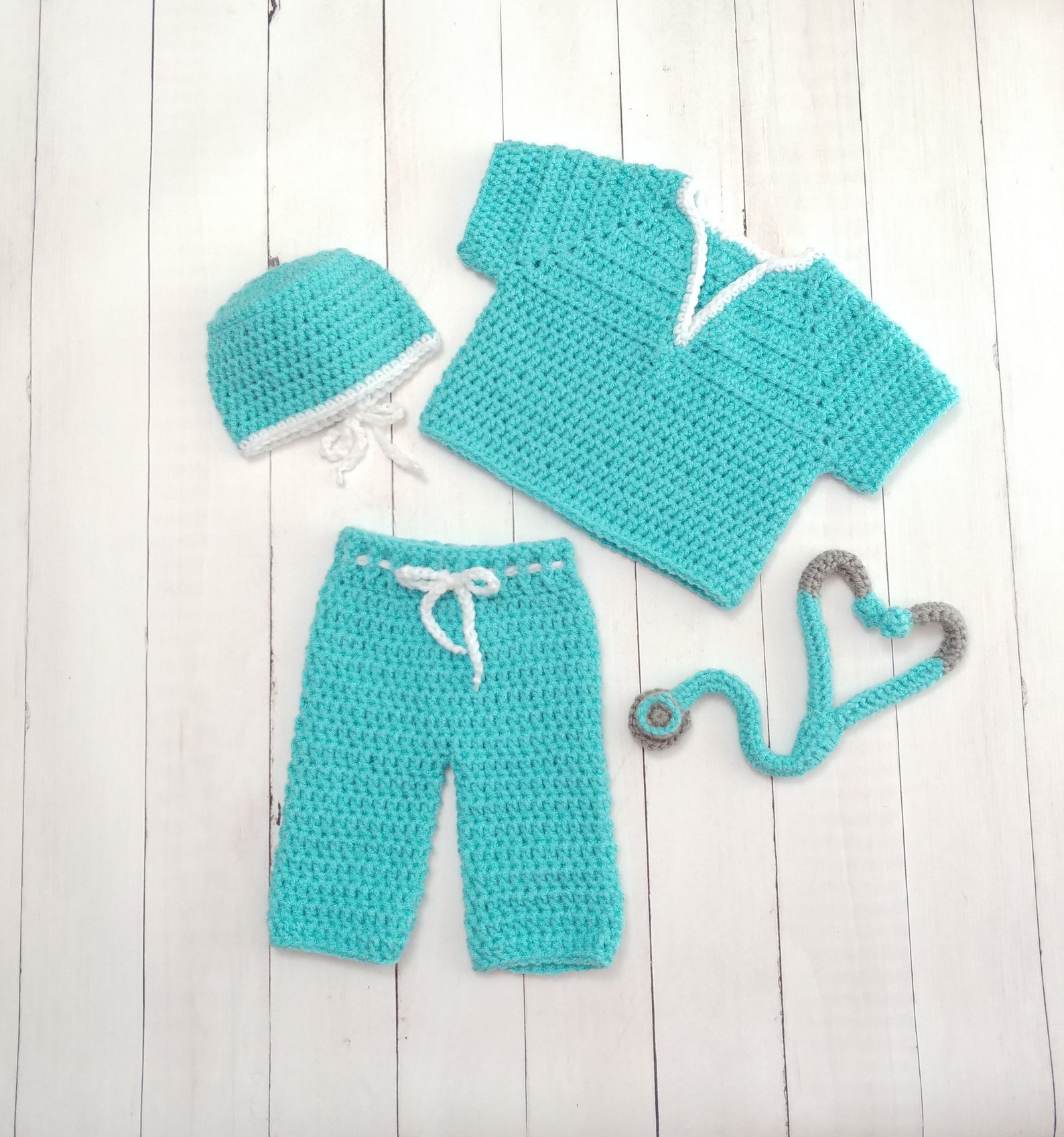 Doctor Scrubs Outfit- Newborn Scrubs- Hospital Scrubs Uniform- Baby ...
