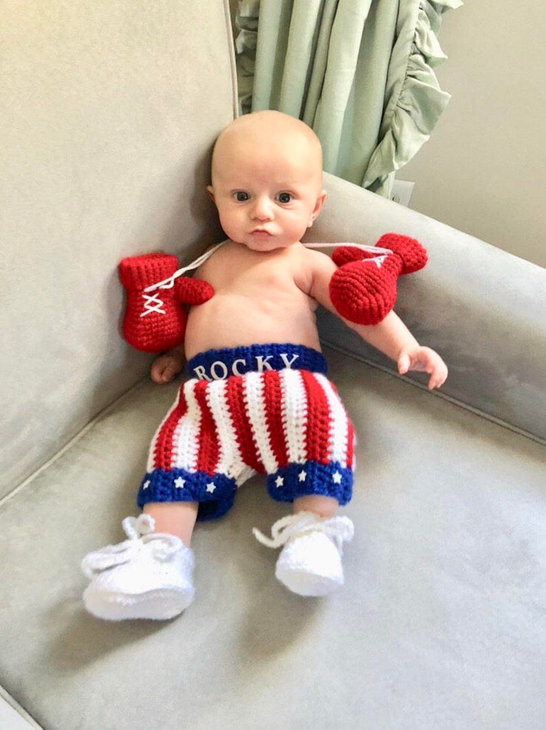 Crochet Rocky Boxing Set Baby Boxing Set boxing Shorts - Etsy