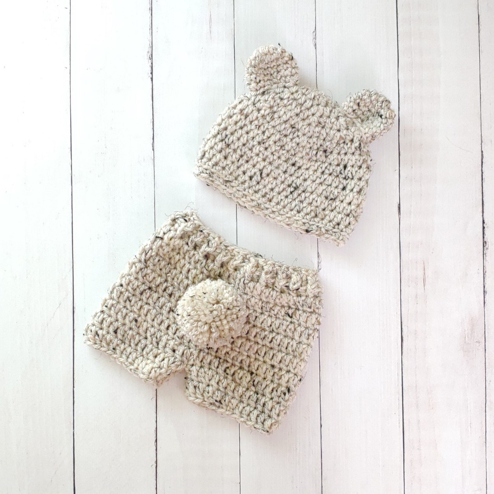 Baby Bear Outfit-newborn Bear Set-crochet Bear Hat-animal - Etsy