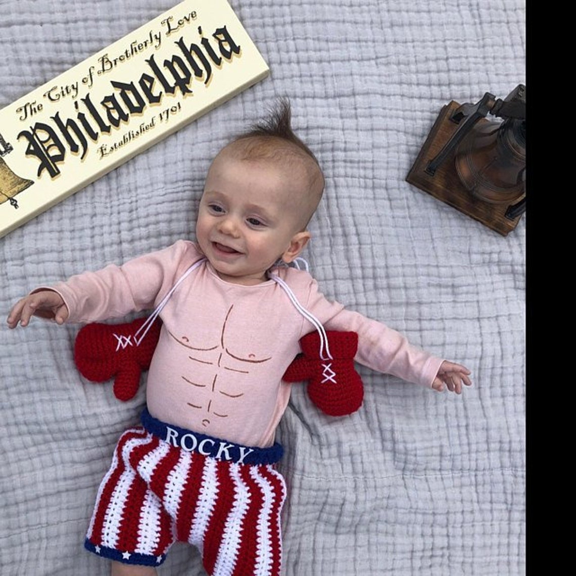 Crochet Rocky Boxing Set Baby Boxing Set boxing Shorts | Etsy