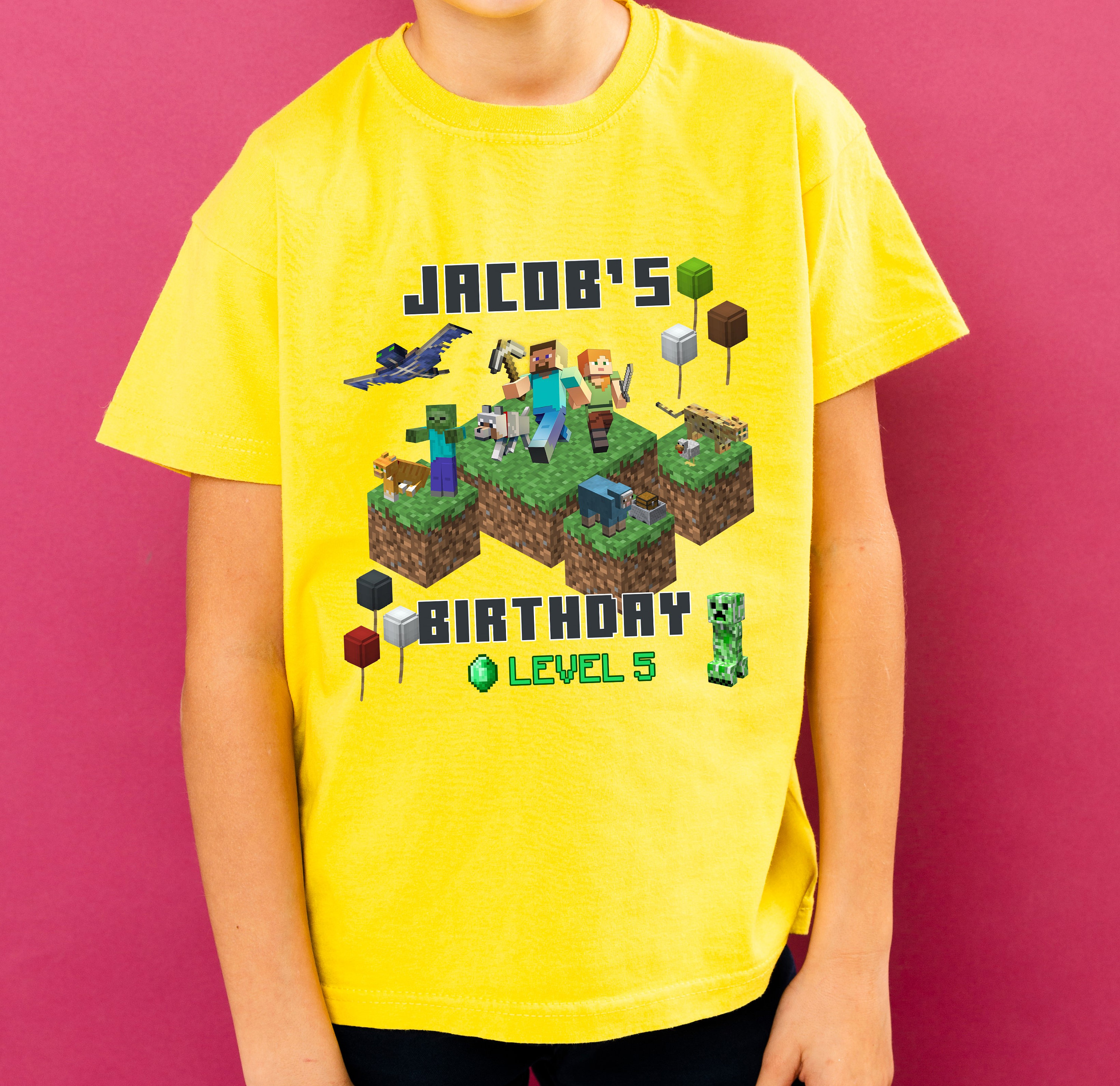 Minecraft Birthday Shirt, Minecraft Shirt, Minecrafter Birthday Boy ...