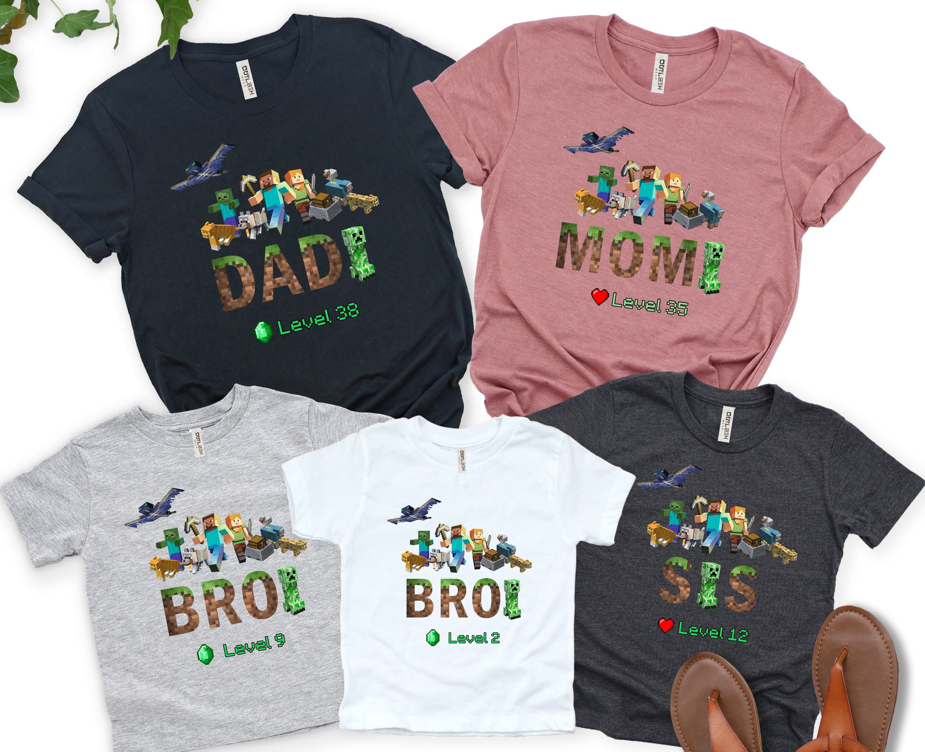 Minecraft Birthday Shirt, Minecraft Shirt, Family Minecraft Shirt, Mom ...