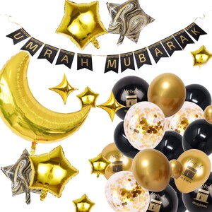 Umrah Mubarak 4D Kaaba Balloon Kit – Moon, Stars & Latex Balloons - Etsy