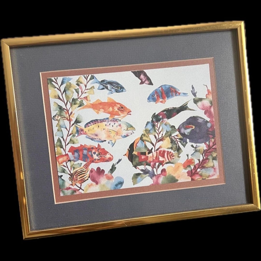 Framed Tracy Taylor Water Color 8x10” Matted With Gold Frame - Under ...