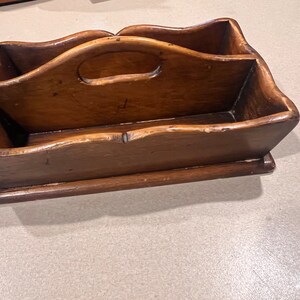 Vintage Small Wooden Caddy / Holder - Etsy