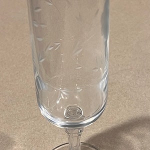 Vintage Princess House Bordeaux Clear Crystal Etched Fluted Champagne ...