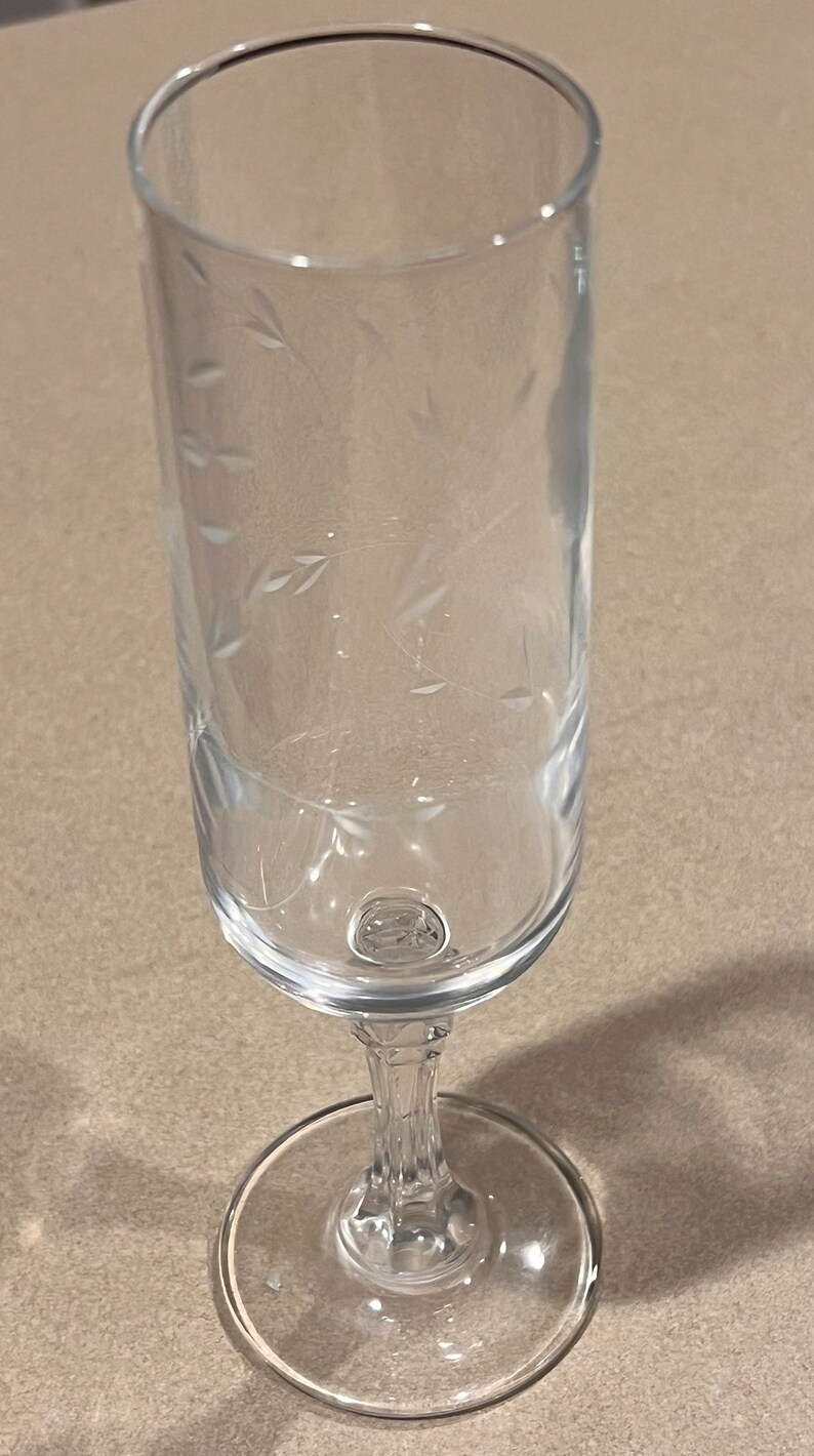Vintage Princess House Bordeaux Clear Crystal Etched Fluted Champagne ...