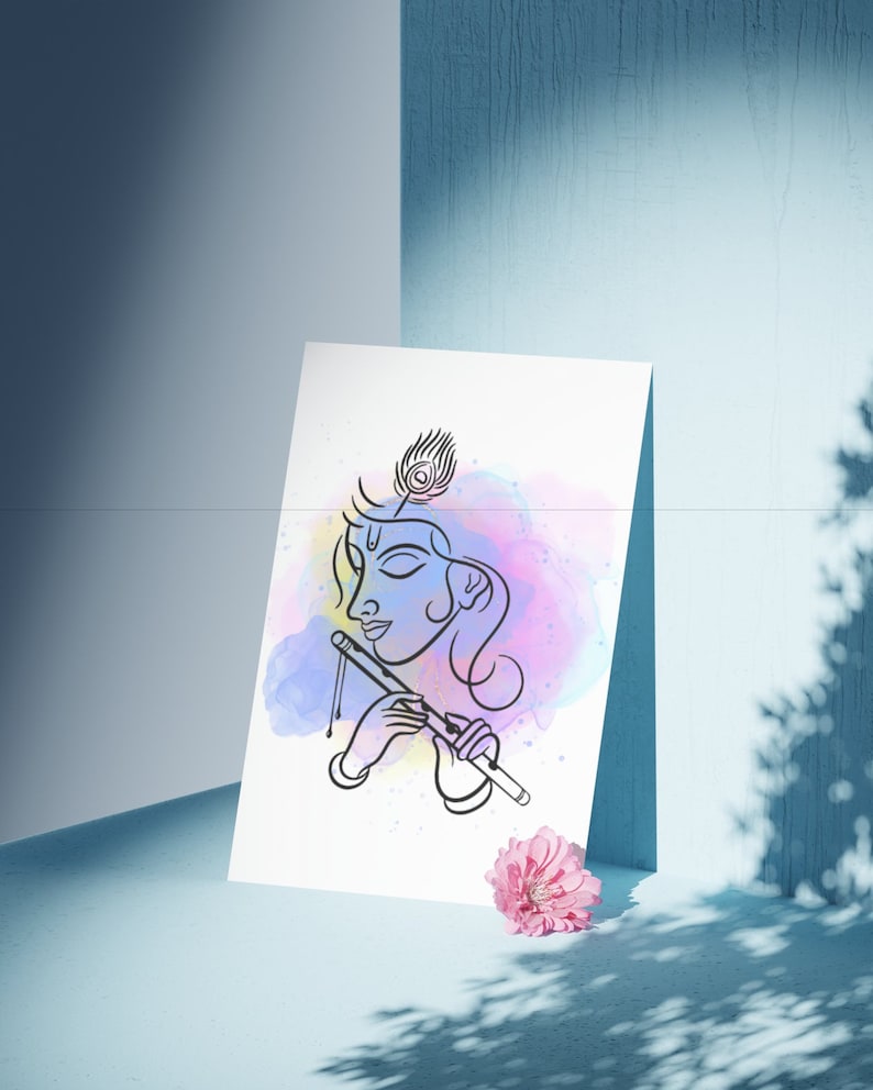Modern Krishna Painting | Indian Decor | Contemporary Modern Decor ...