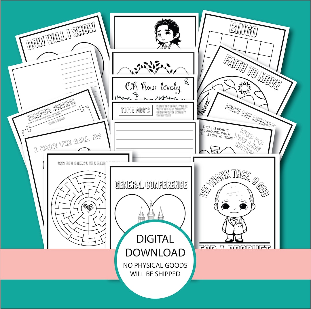 LDS General Conference Coloring & Activity Book | Printable Conference ...