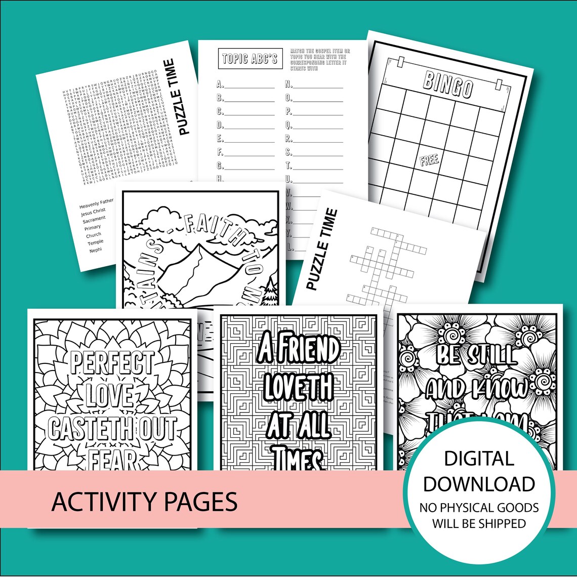 LDS General Conference Coloring & Activity Book | Printable Conference ...