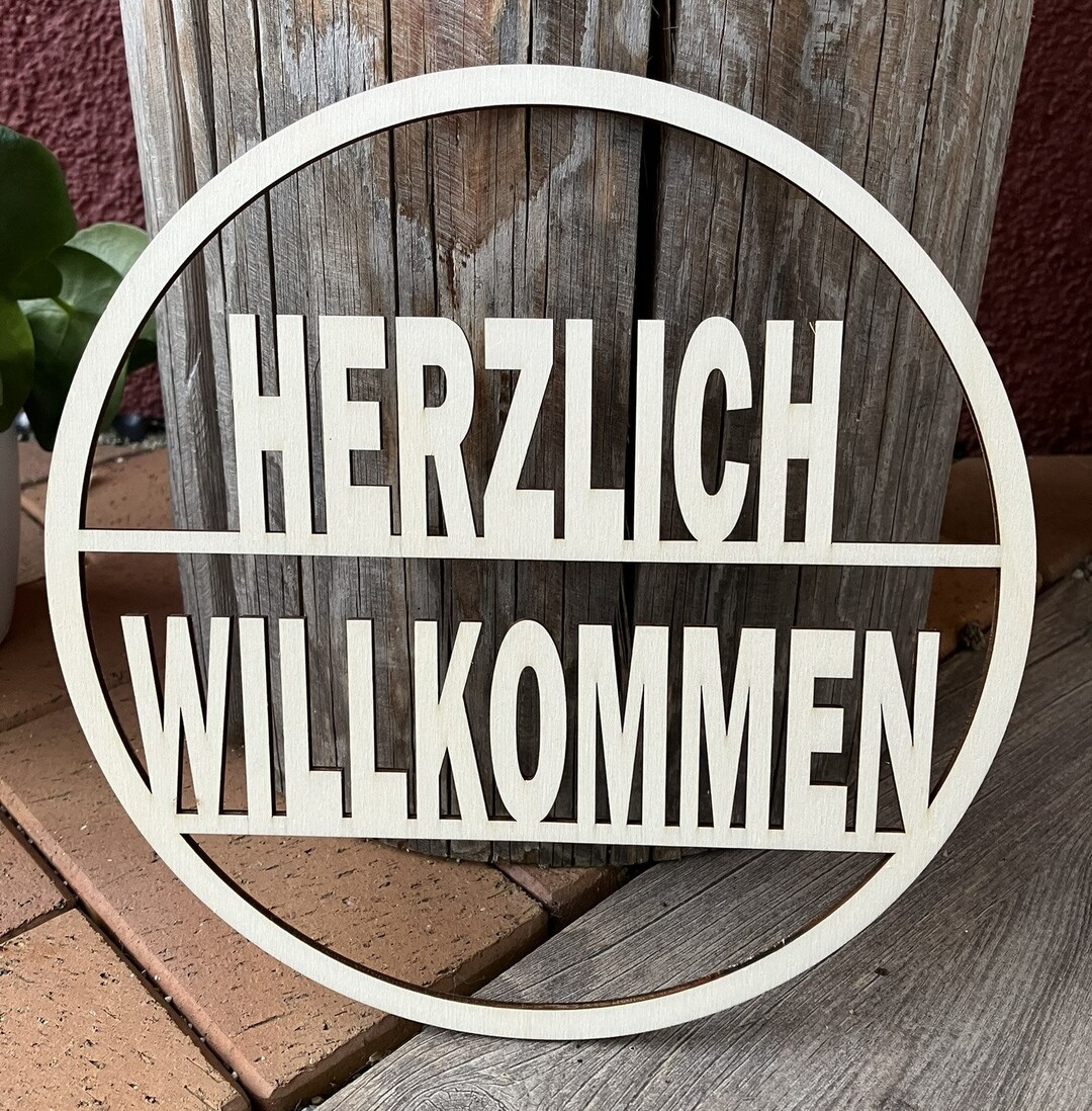 WELCOME - Wooden Sign - Etsy