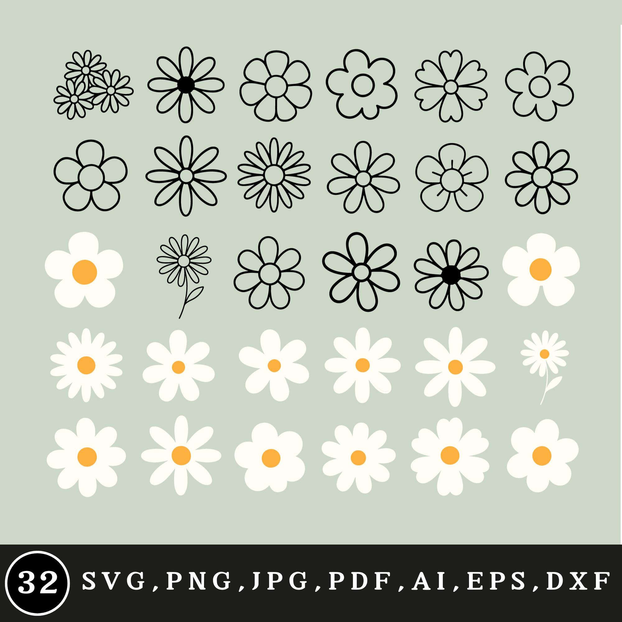 Daisy Flowers Svg Bundle, Daisy Png, Spring Daisy Flowers Shirt Svg ...