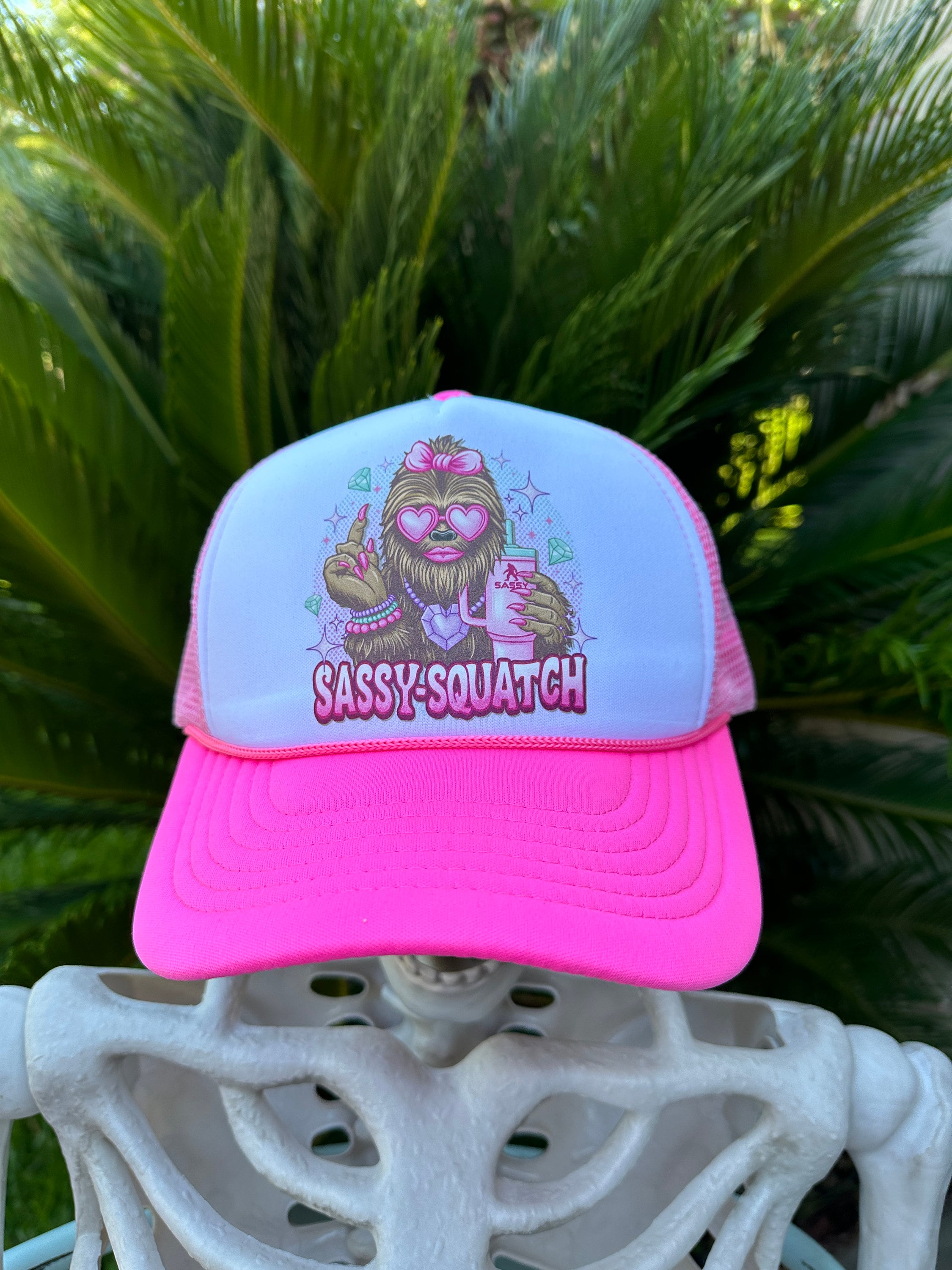 Sassy Squatch Hot Pink Trucker Hat - Etsy